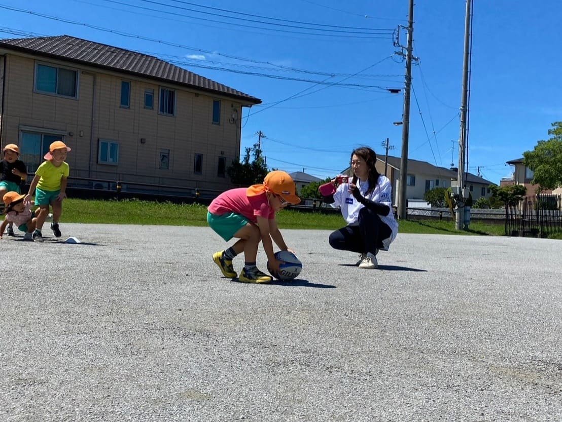 普及No.14【REVSキャラバン】MOE保育園てんじん園にてラグビー体験を実施いたしました | 【公式】静岡ブルーレヴズ